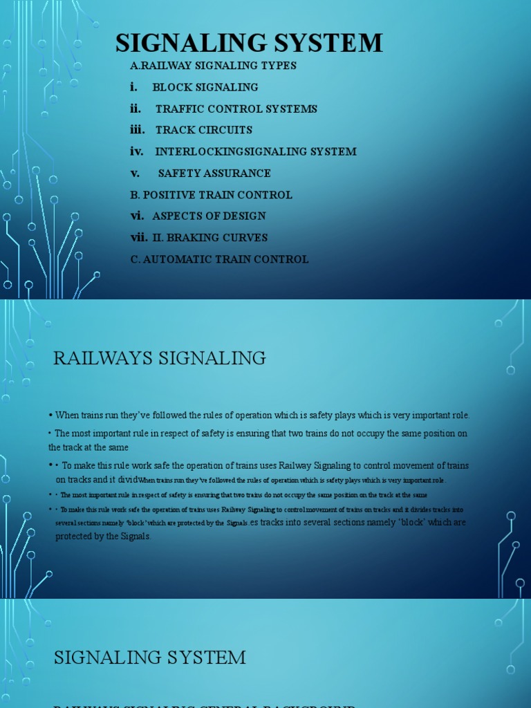 Signaling System: I. Ii. Iii. Iv. v. Vi. VII | PDF | Rail Transport ...
