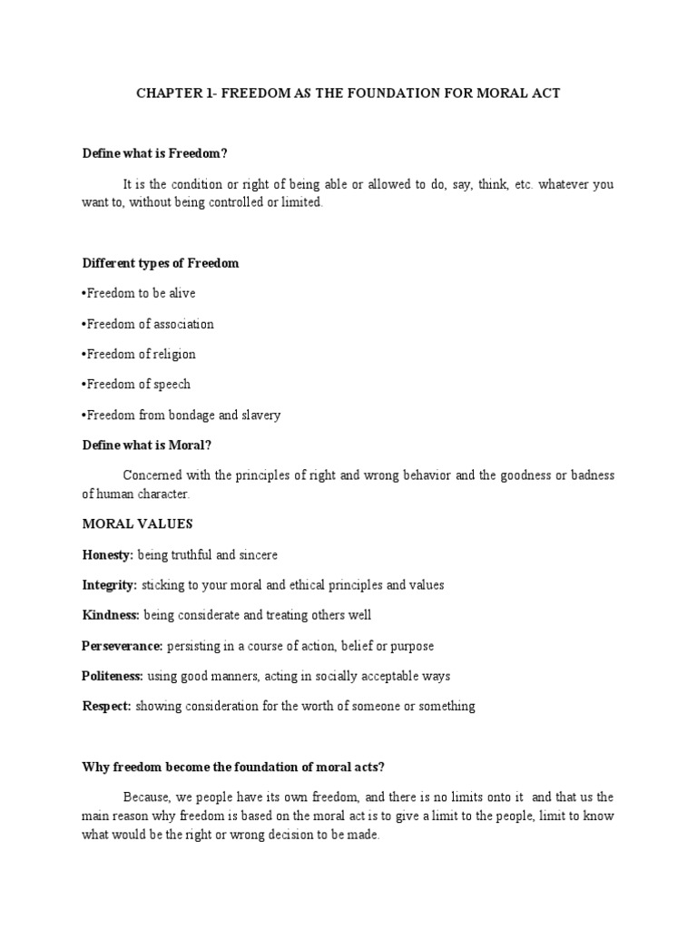 Ethics Written Report Chapter 1 6 | Download Free PDF | Morality | Reason