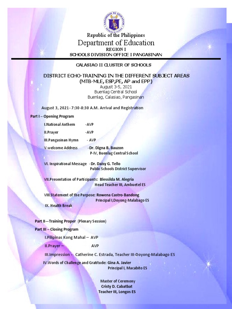 Department of Education: Republic of The Philippines | PDF