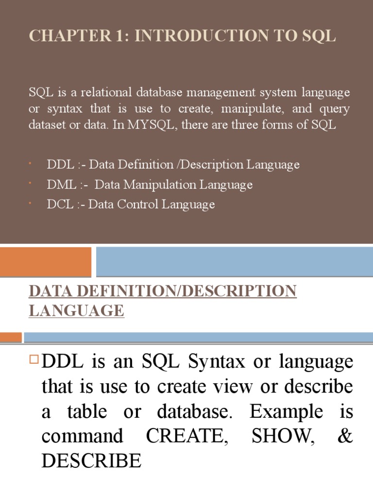An Introduction to SQL and Database Concepts | PDF | Computer Programming | Computing