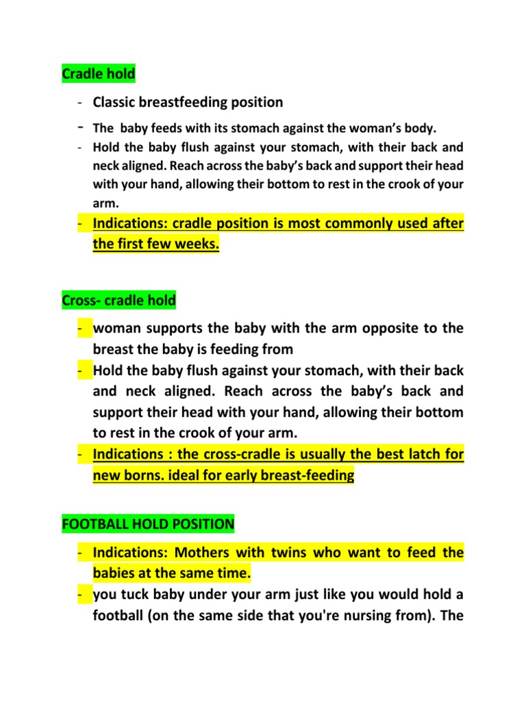 Cradle Hold Pdf