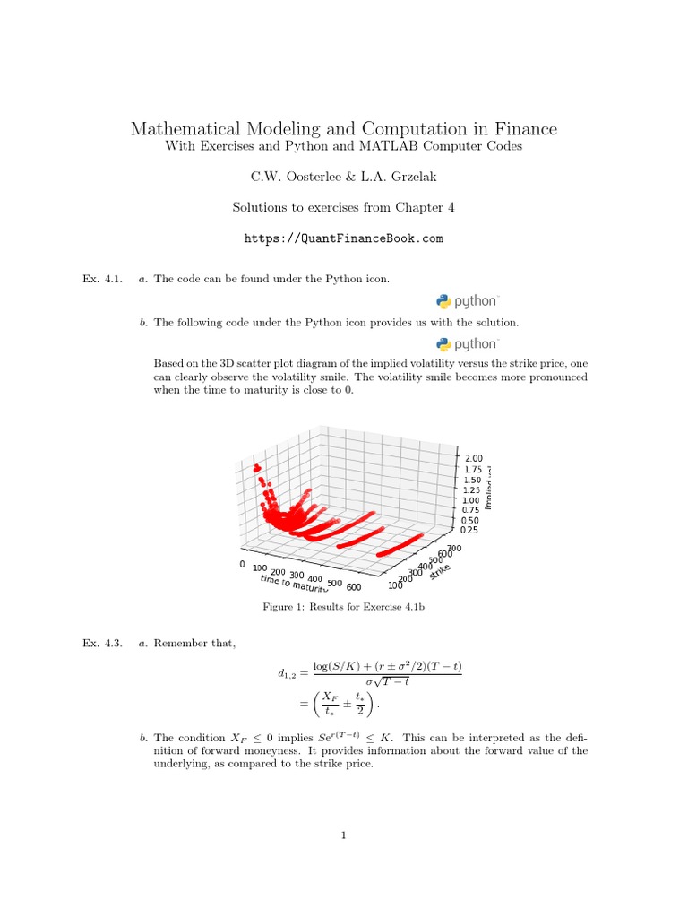 Mathematical Modeling and Computation in Finance | PDF | Interpolation ...
