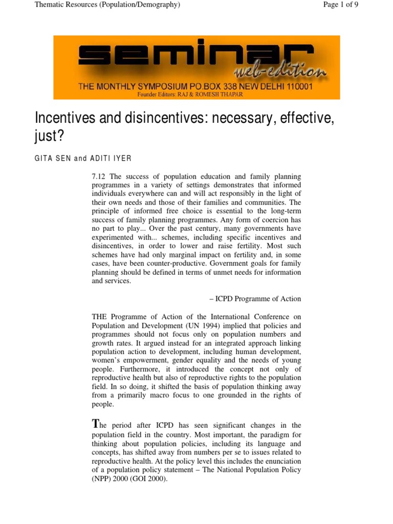 Analyzing the Relevance, Effectiveness, and Ethics of Incentives and ...