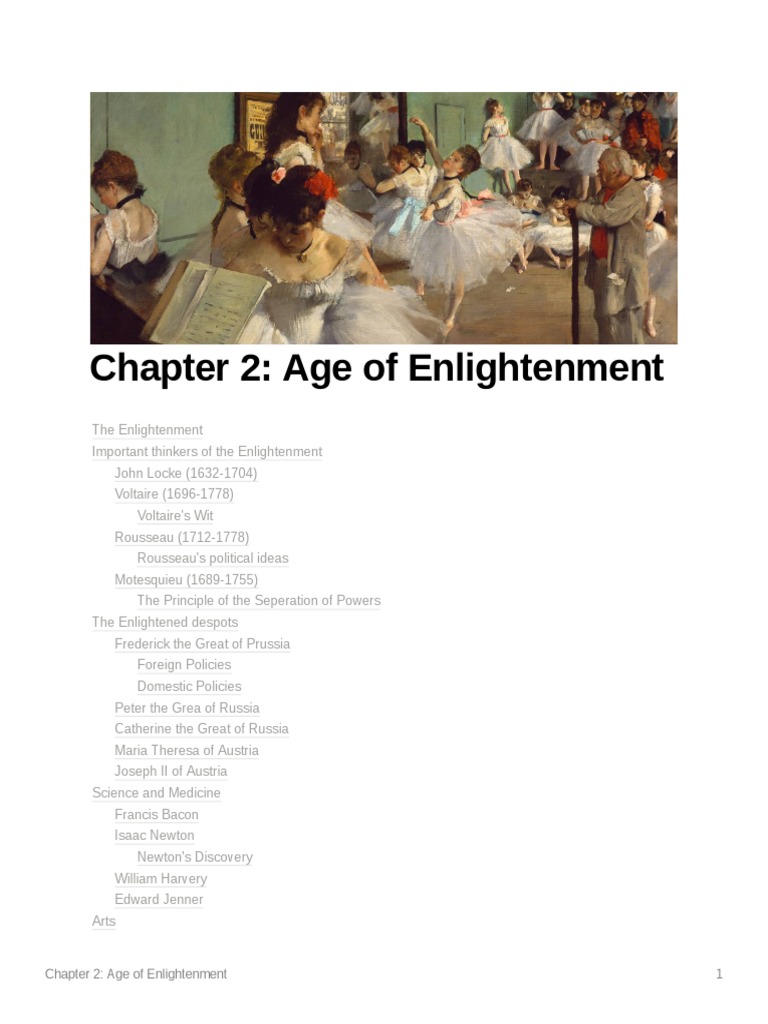 Key Thinkers of the Enlightenment | PDF | Age Of Enlightenment | Baroque