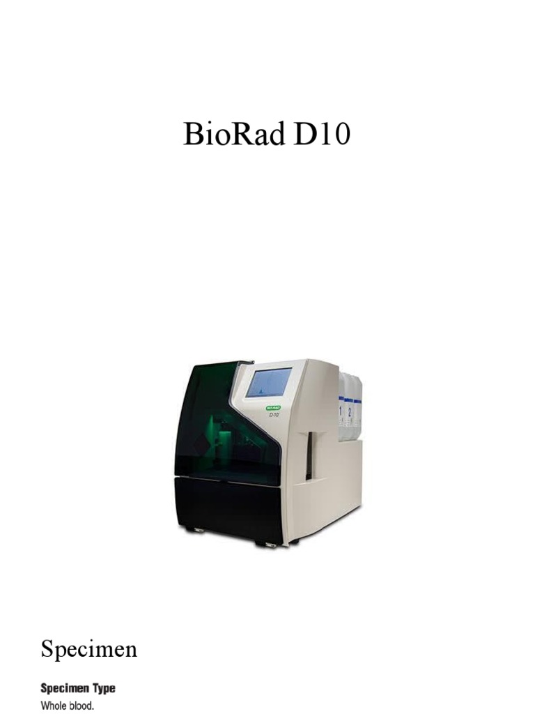 Biorad D10 | PDF