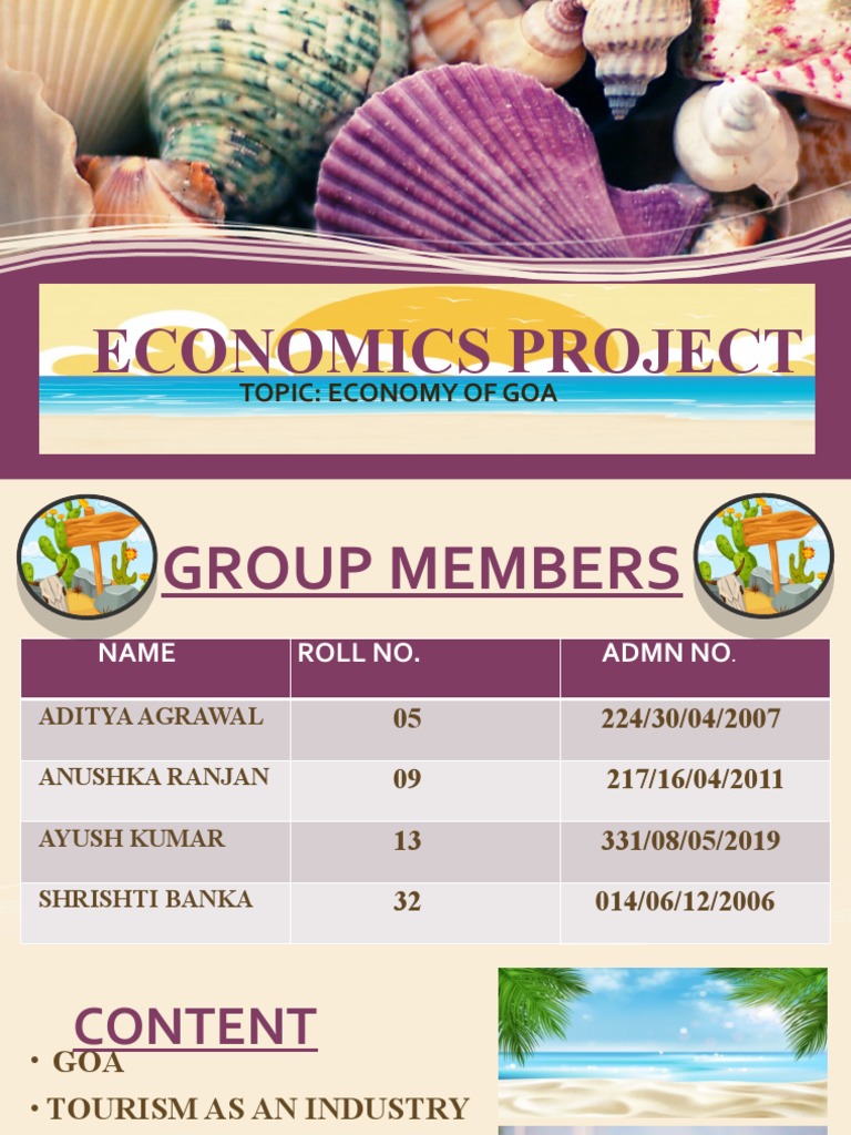 Economics Project: Topic: Economy of Goa | PDF | Tourism | Gross ...