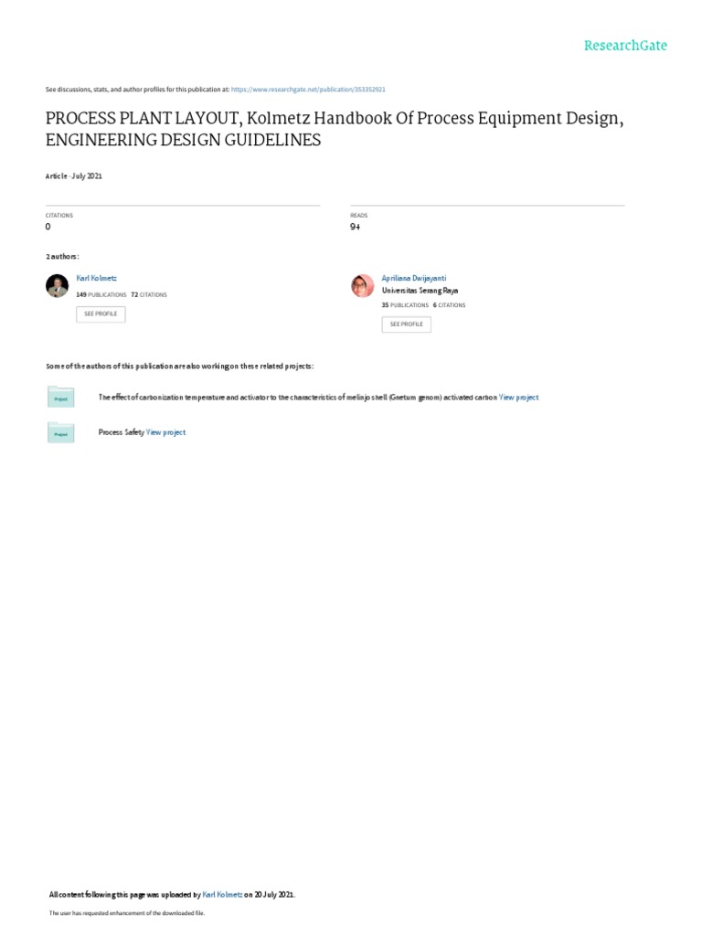 ENGINEERING DESIGN GUIDELINES Process Plant Layout Rev01.1 | PDF ...