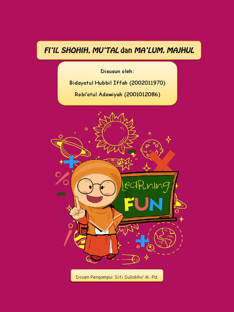 Kel 3 Fi'il Shahih Mu'tal, Ma'lum Majhul. Bidayatul Hubbil Iffah Dan ...