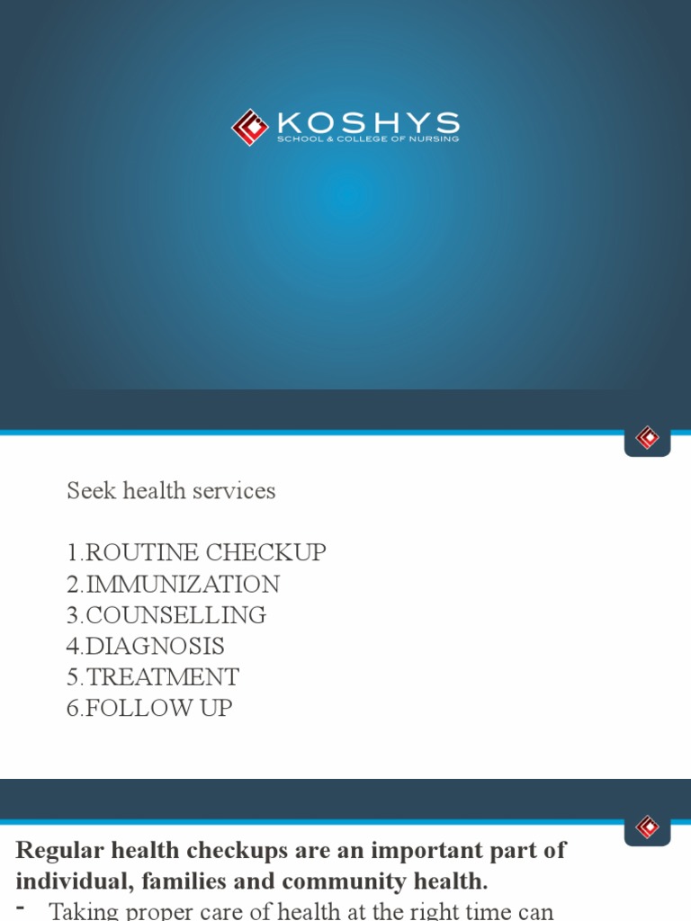 Seek Health Care Services | PDF | Physical Examination | Health Care