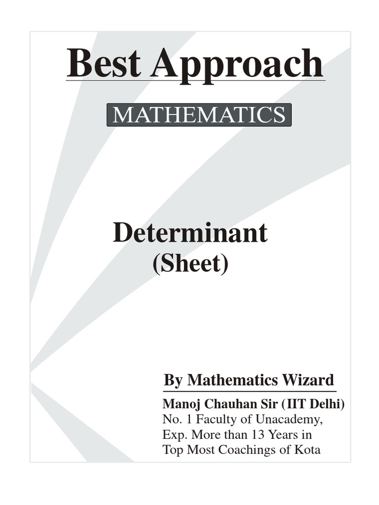 Determinant Sheet 1632418974083 | PDF | Equations | Matrix (Mathematics)