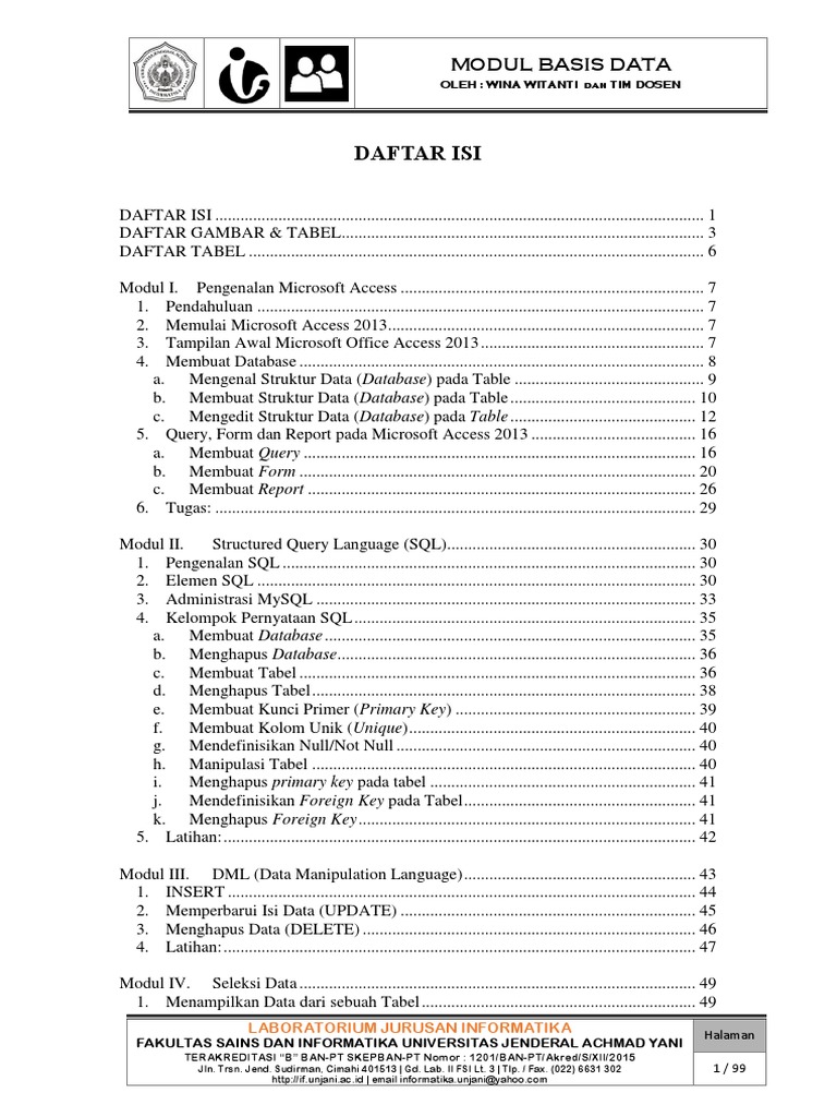 Modul Praktikum Basis Data | PDF