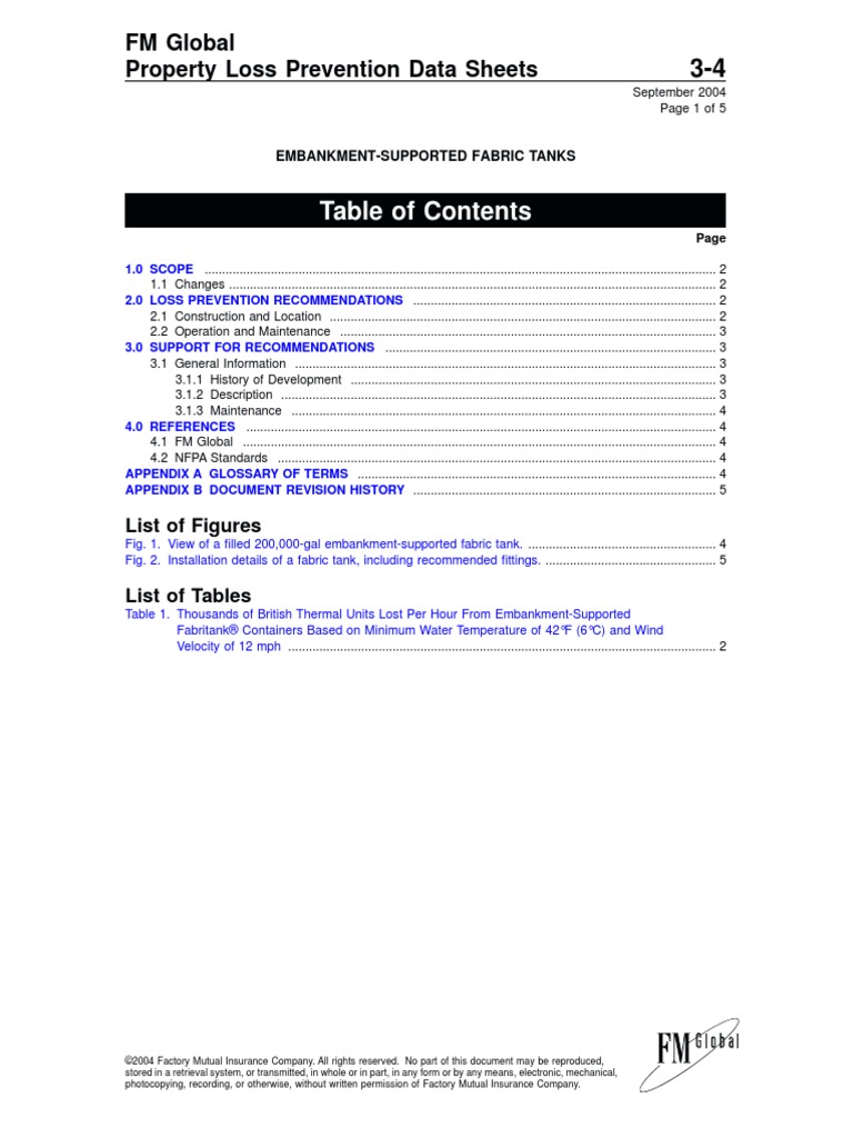 FM Global Property Loss Prevention Data Sheets: List of Figures | PDF ...