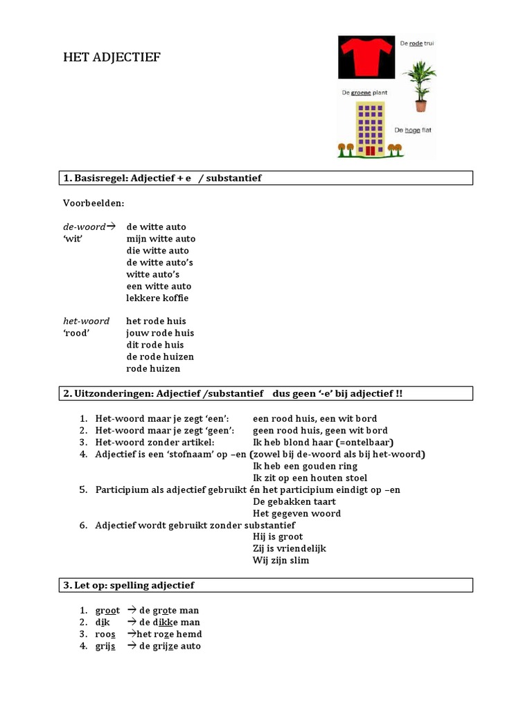 Het Adjectief-Theorie | PDF