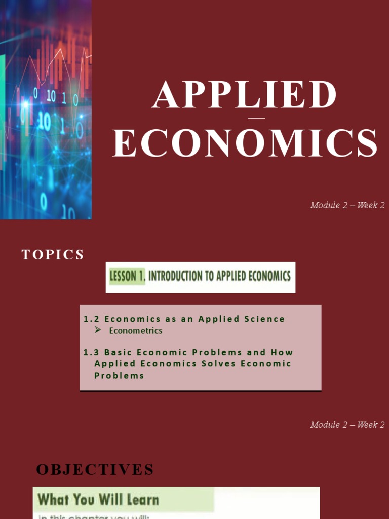 Applied Economics: Module 2 Overview | PDF | Economics | Resource