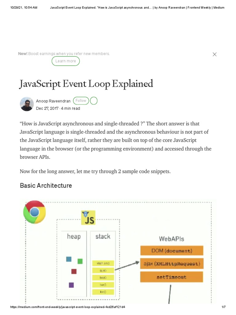 JavaScript Event Loop Explained. "How Is JavaScript Asynchronous and ...
