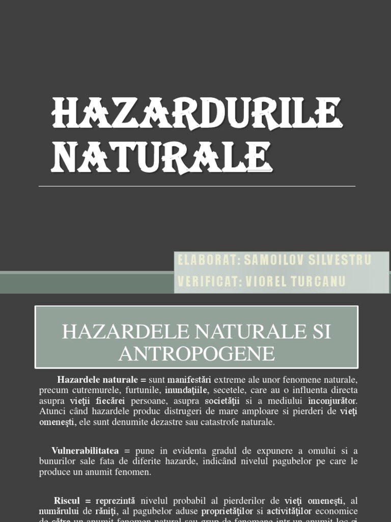 Hazarde Naturale Power Point | PDF