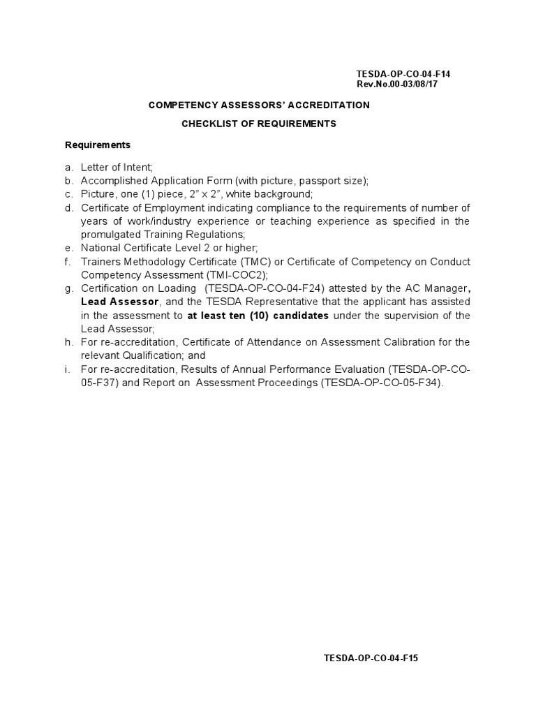 Annex 10 - Accreditation Assessors Forms | PDF | Certification