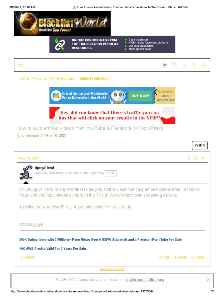 Auto Embed YouTube & Facebook Videos in WordPress | PDF | You Tube ...