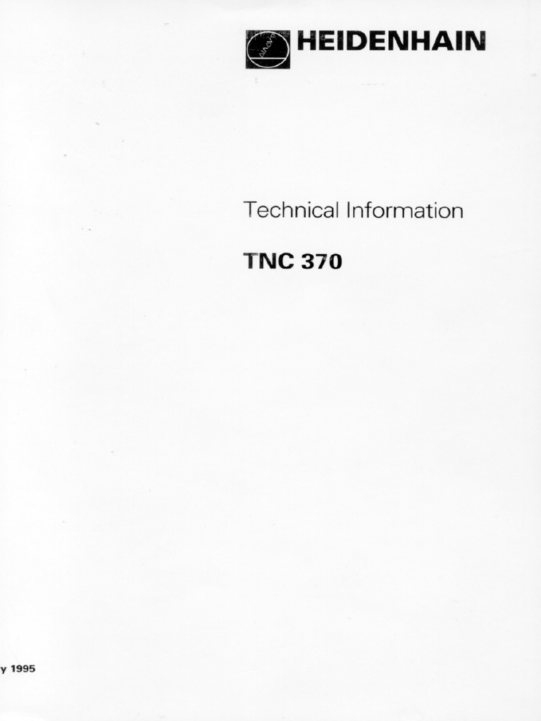 Technical Information TNC 370 | PDF