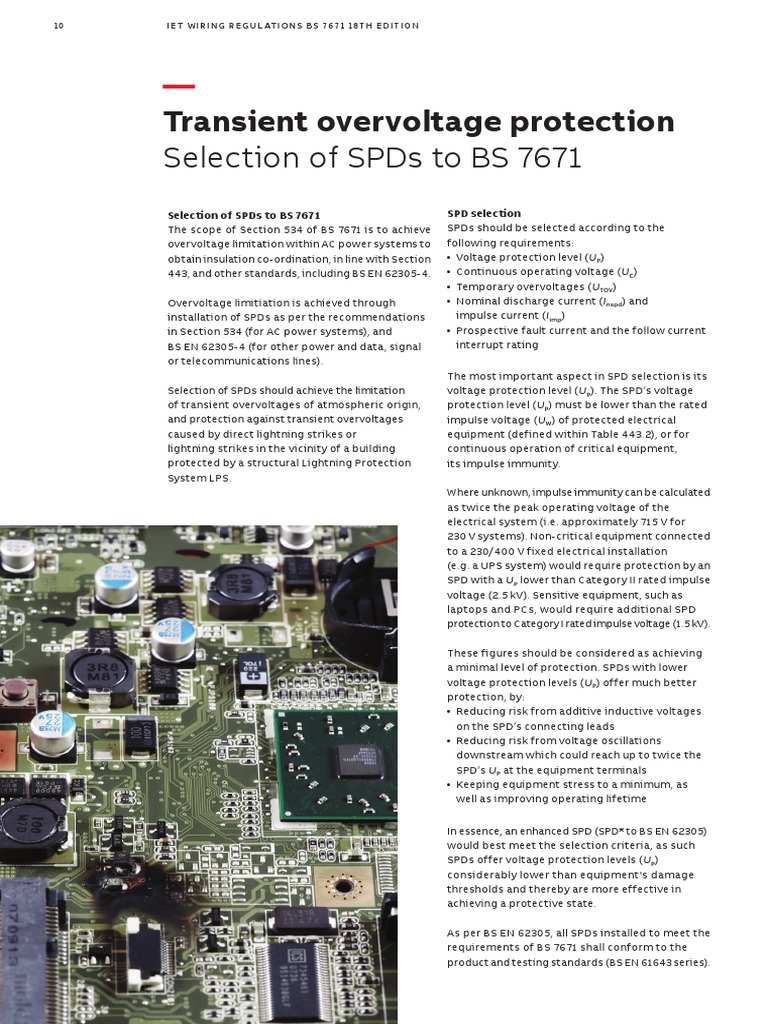 Selection of Spds To Bs 7671: Transient Overvoltage Protection | Download Free PDF | Electrical ...