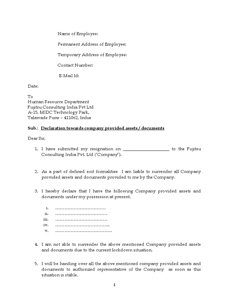 Employee asset declaration form | PDF | Private Law | Government