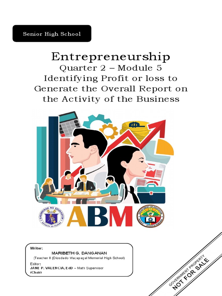 Profit and Loss in Entrepreneurship Module | PDF | Debits And Credits ...