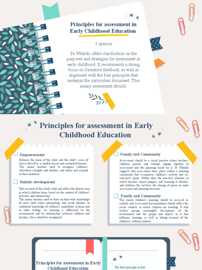 Principles For Assesment in Early Childhood Education | PDF ...