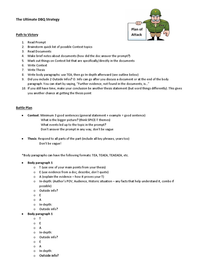 Mastering the DBQ Strategy Guide | PDF