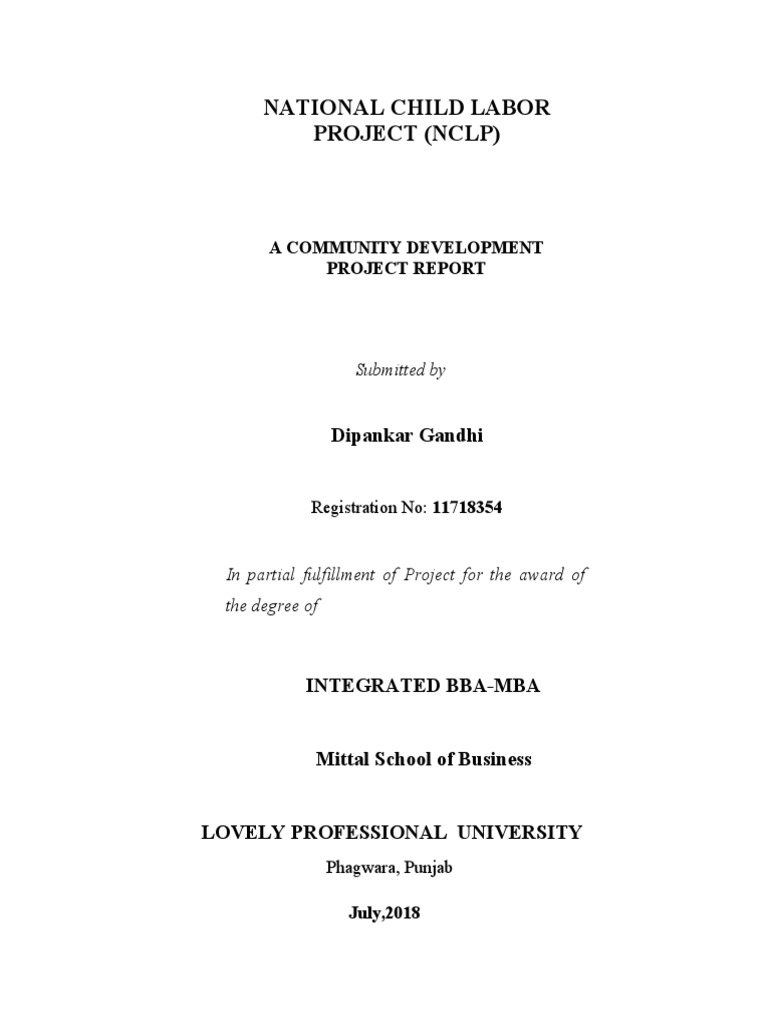 National Child Labor Project | PDF | Child Labour | Employment