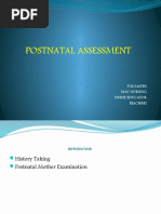 Postnatal Assessment | PDF | Postpartum Period | Childbirth
