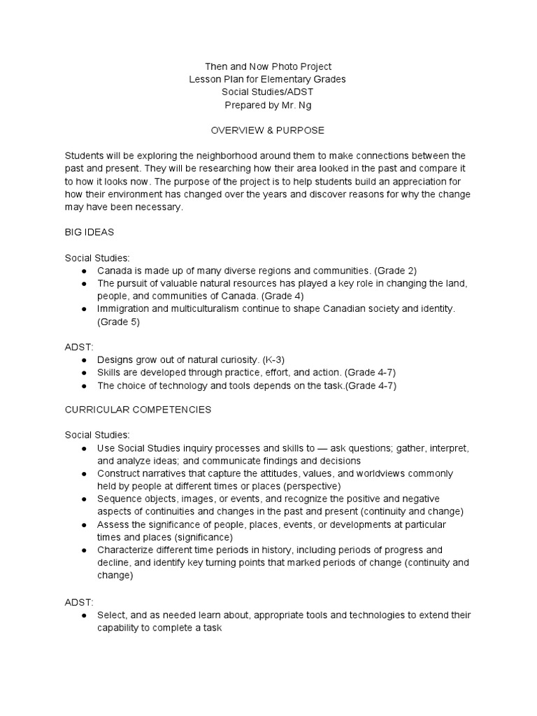 Social Studies Lesson Plan From Etec 510 | PDF | Cognition | Communication