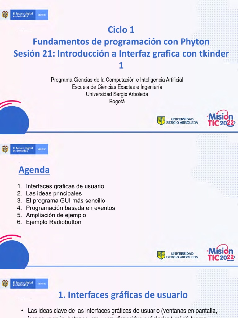 Introducción a Tkinter en Python | PDF | Interfaces gráficas de usuario | Ventana (informática)