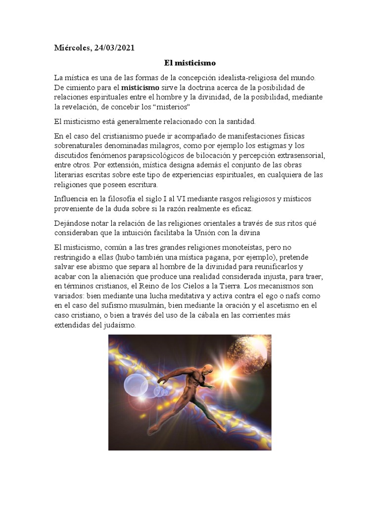 El Misticismo | PDF | Misticismo | Religiones religiosas