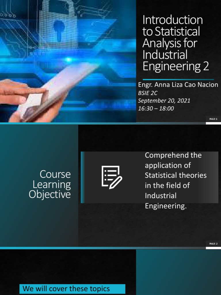1-2C-Introduction To Statistical Analysis For Industrial Engineering 2 ...