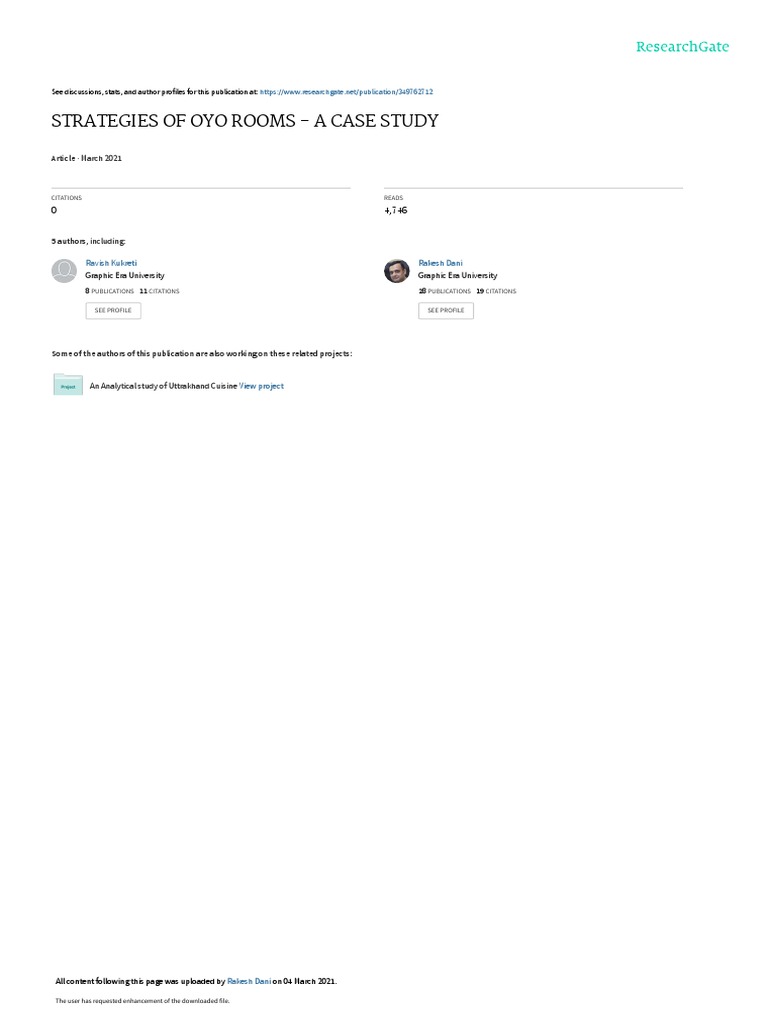 Strategies of Oyo Rooms - A Case Study: March 2021 | PDF | Qualitative ...