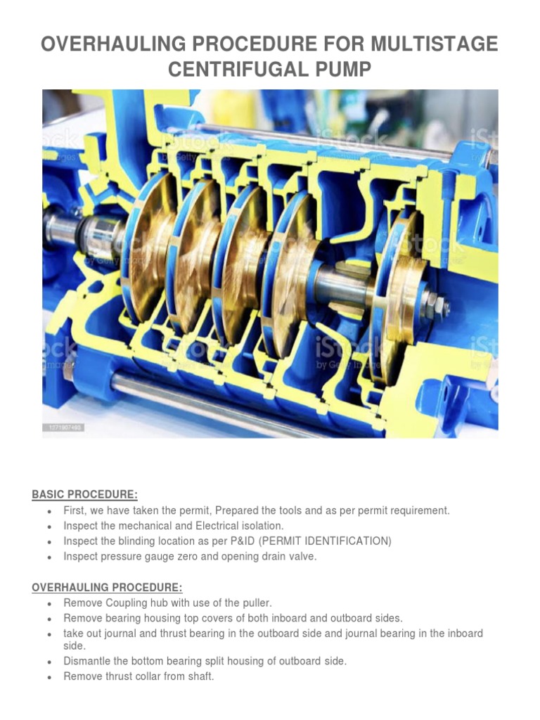Multistage Centrifugal Pump Overhaul Guide | PDF