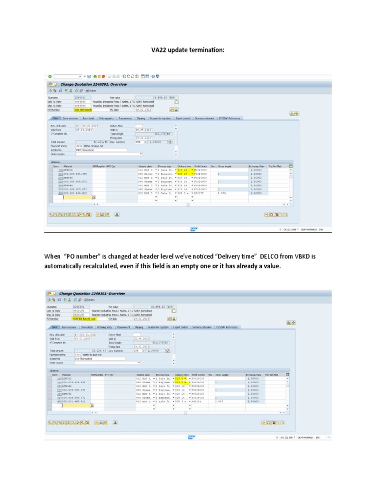 VA22 Error VBKD Update Termination | PDF