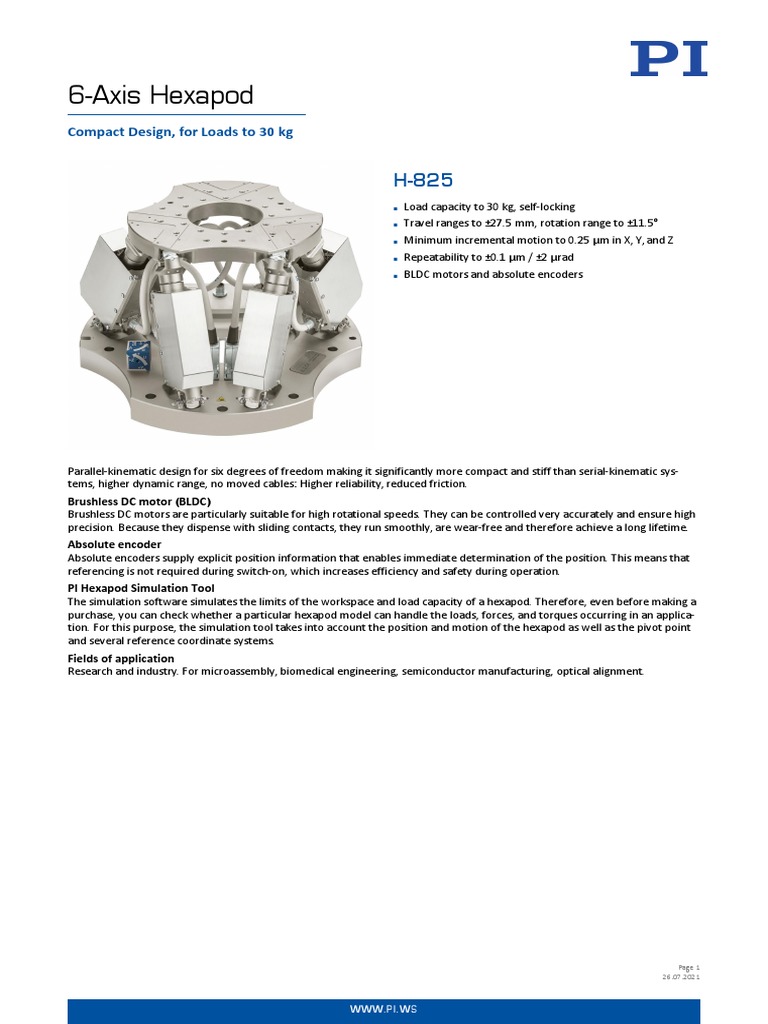 H 825 Datasheet | PDF | Mechanical Engineering | Machines