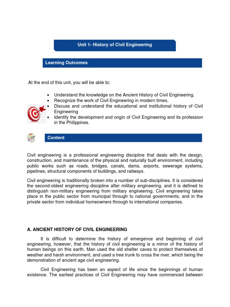 UNIT 1 CE Orientation | PDF | Civil Engineering | Engineering