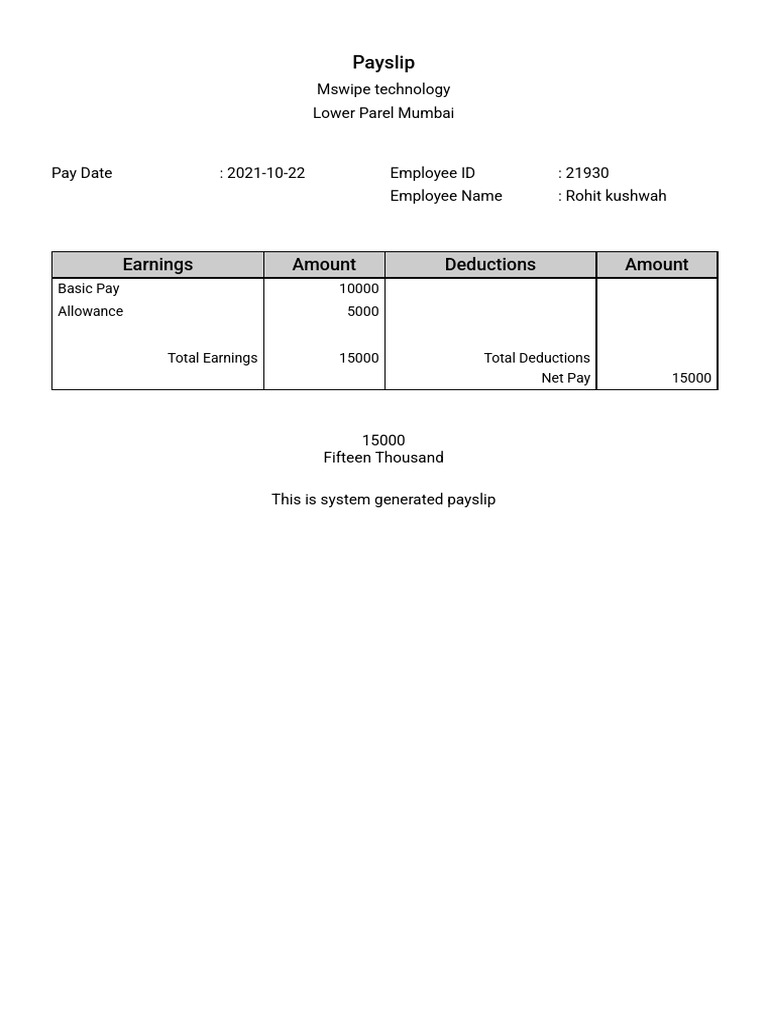 Payslip | PDF