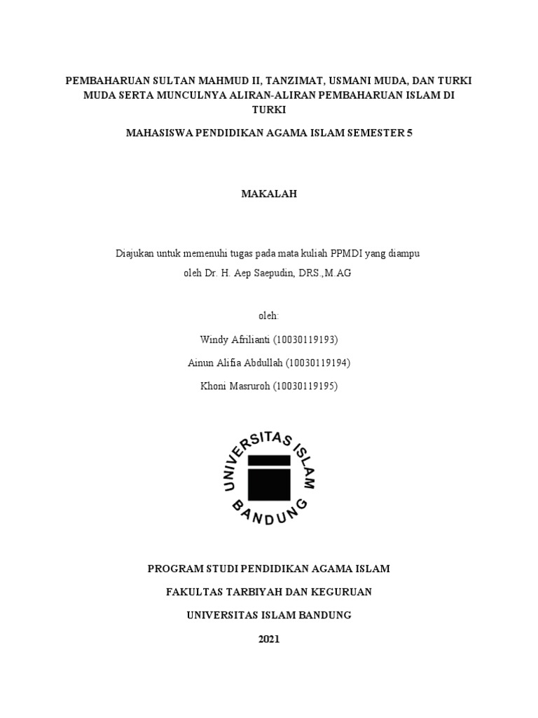 Ppmdi Turki Usmani | PDF | Agama & Spiritualitas