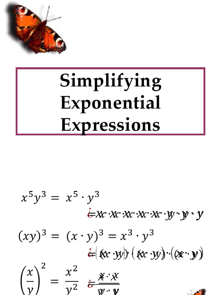 Simplifying Exponential Expressions | PDF