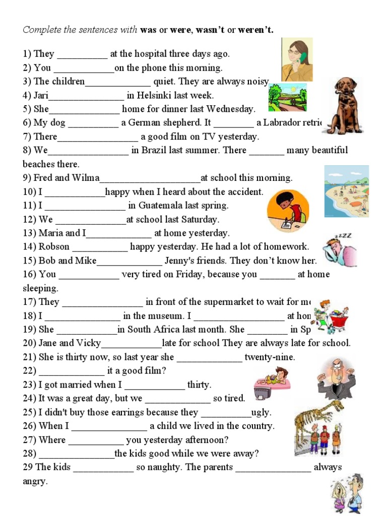 Was Were Wasnt Werent | PDF