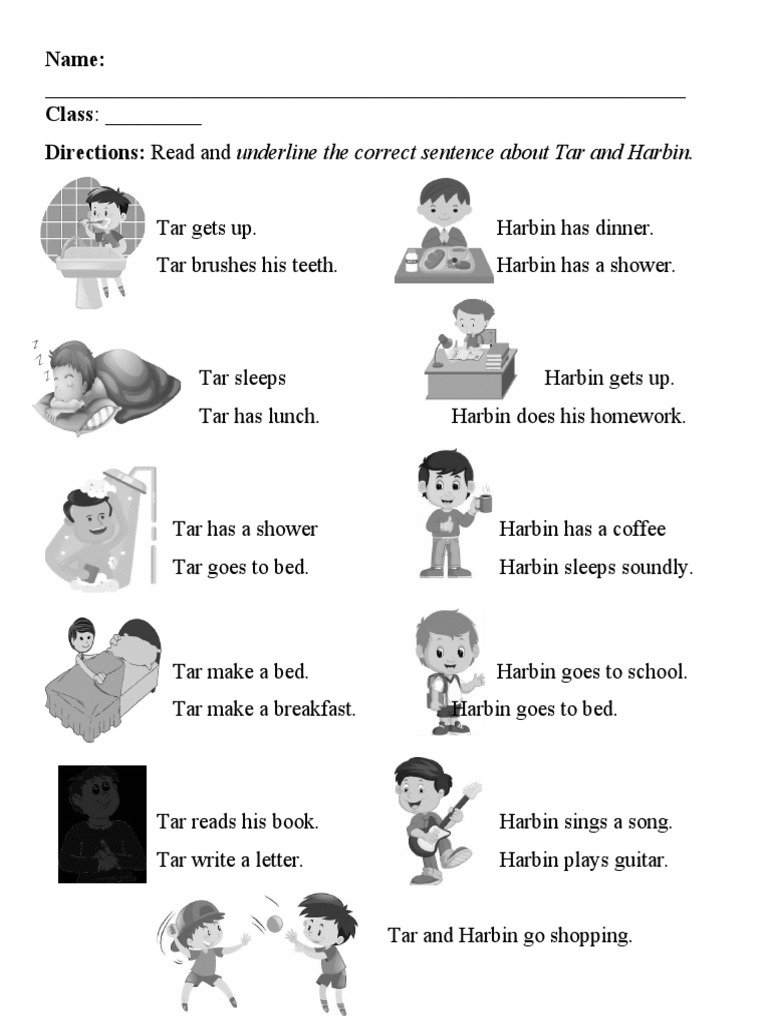 My Daily Routine Worksheets | PDF