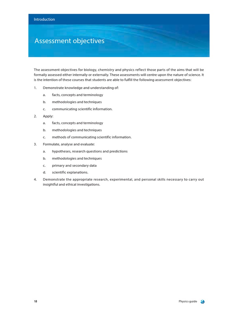 Assessment Objectives | PDF | Computers