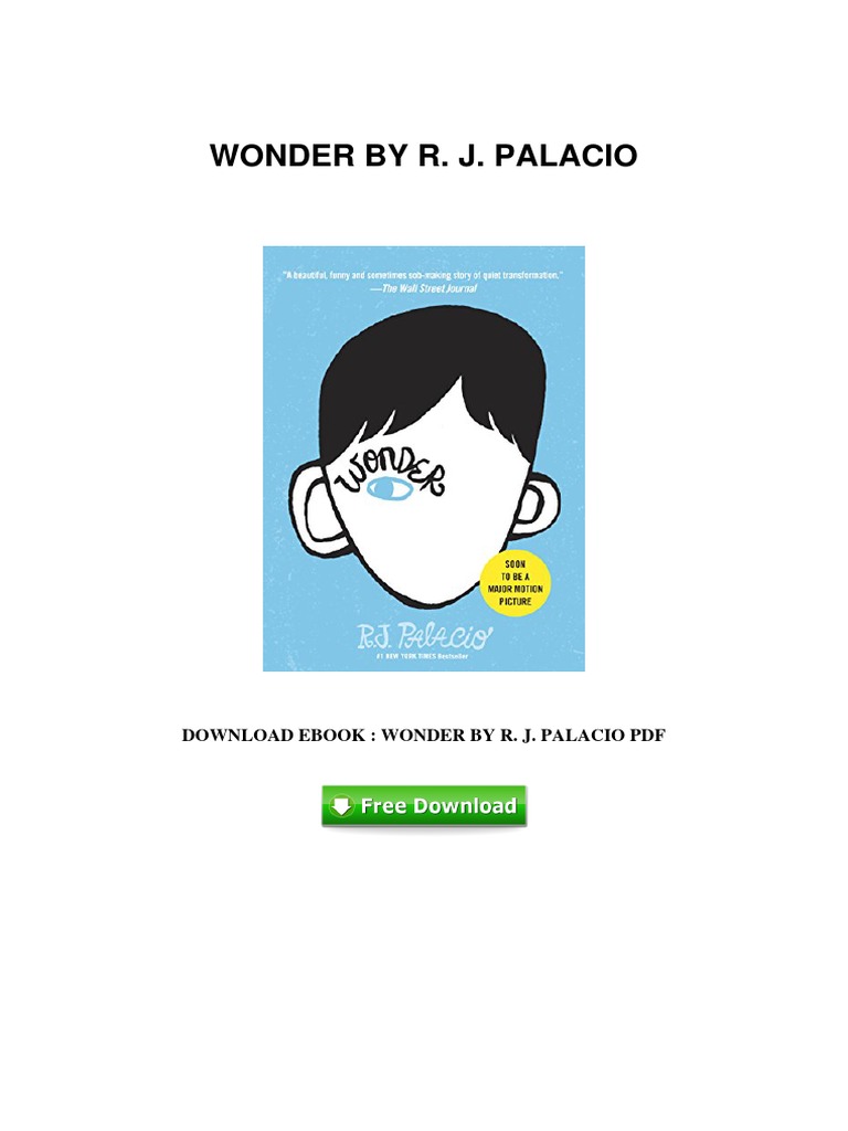 Ebook: Wonder by R. J. Palacio PDF | PDF | E Books