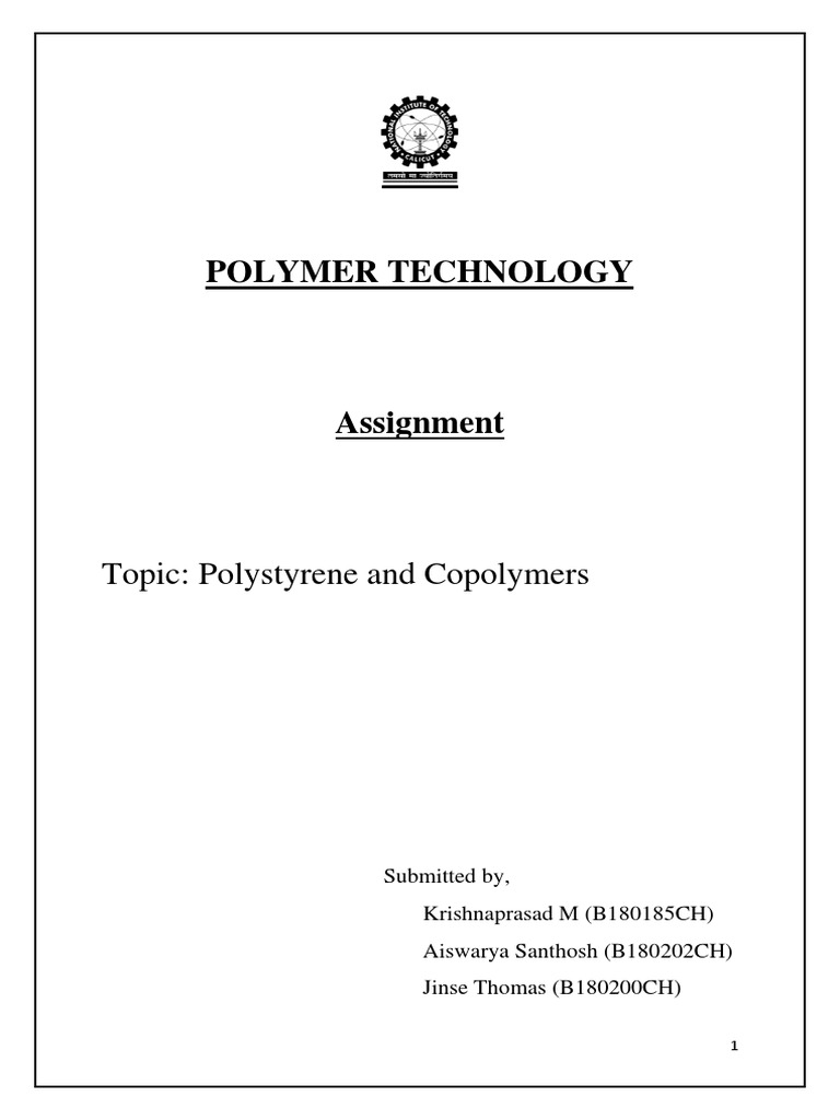 Polystyrene and Copolymers | PDF | Polystyrene | Copolymer