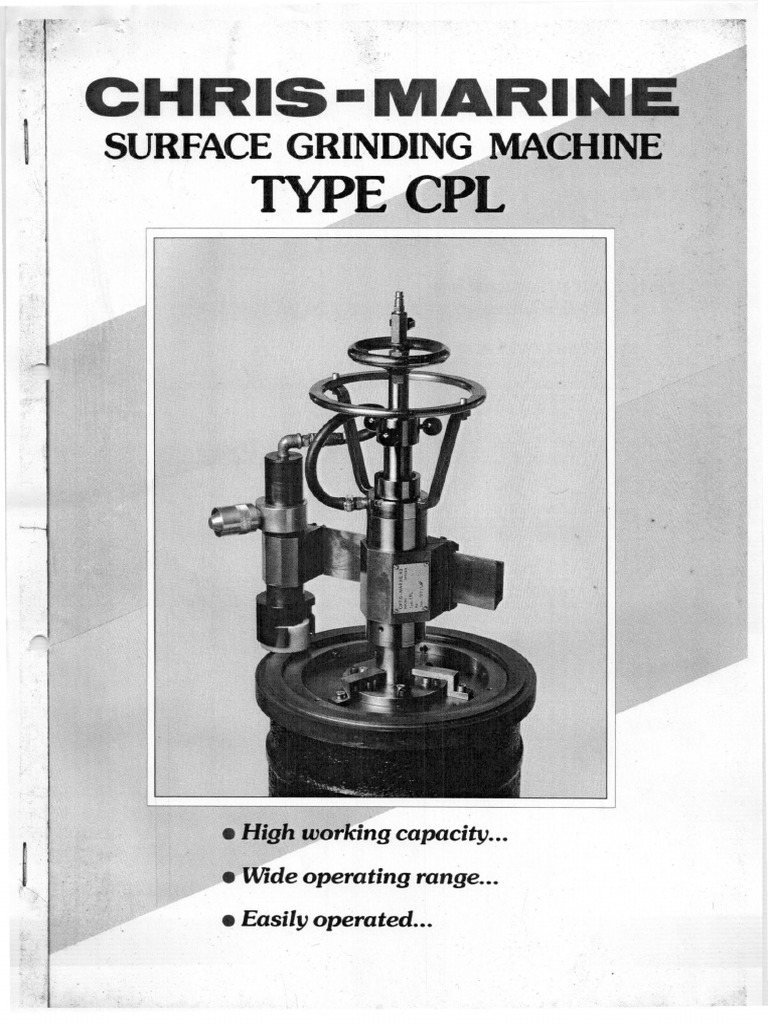 Chris Marine CPL Surface Grinder Manual | PDF | Screw | Grinding ...