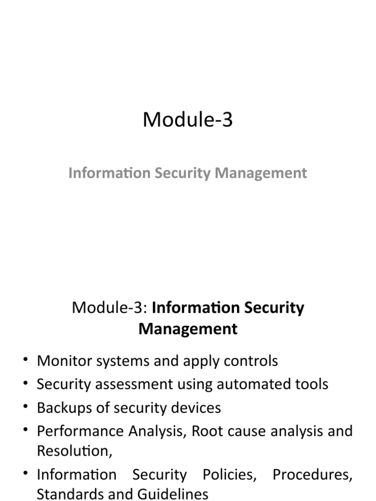 Module 3 Information Security Management Pdf Vulnerability Computing Threat Computer