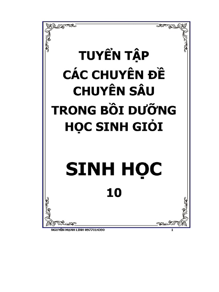 Sinh10 Chuyn1 210825155326 | PDF
